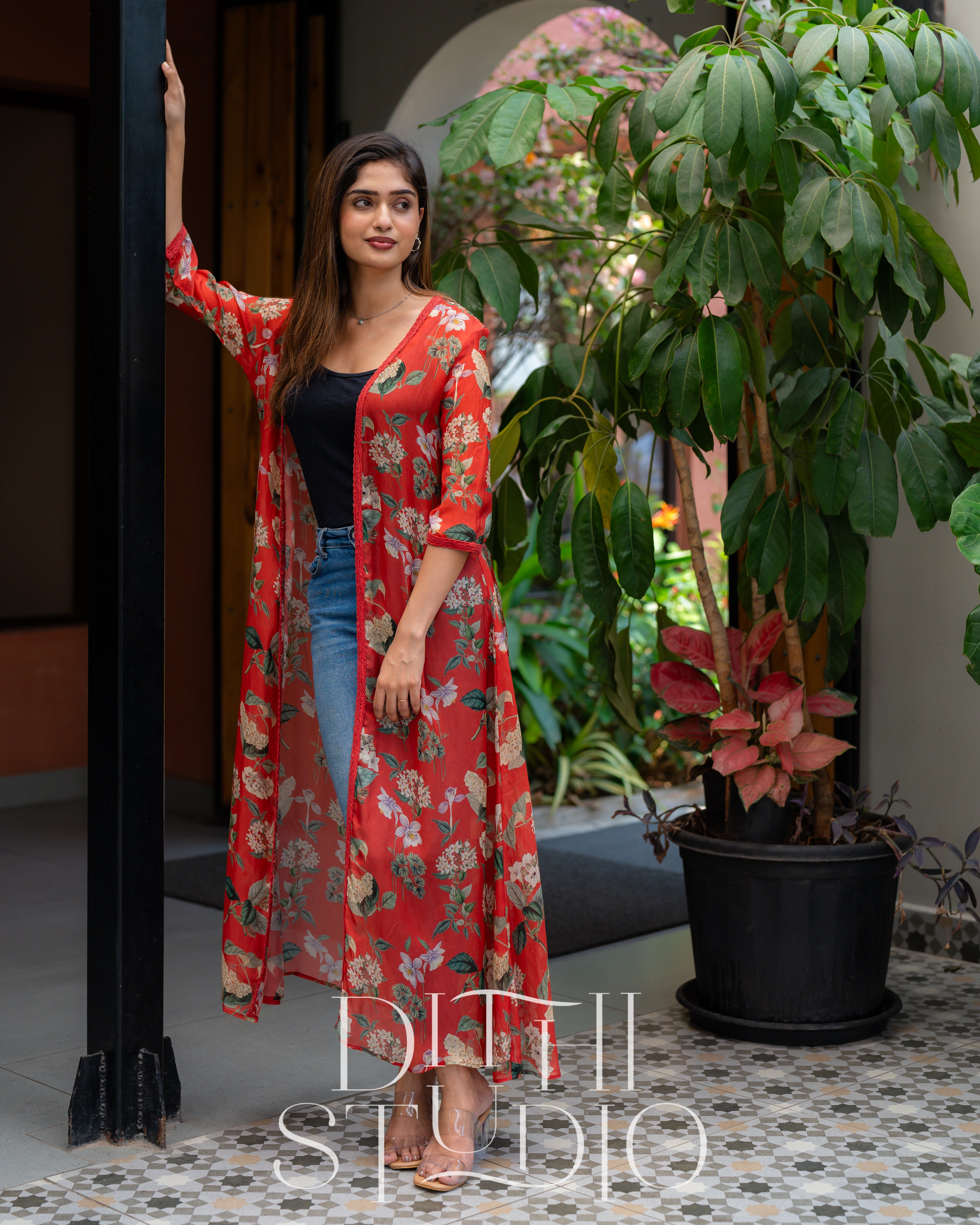 Red Floral Jacket – DithiStudio